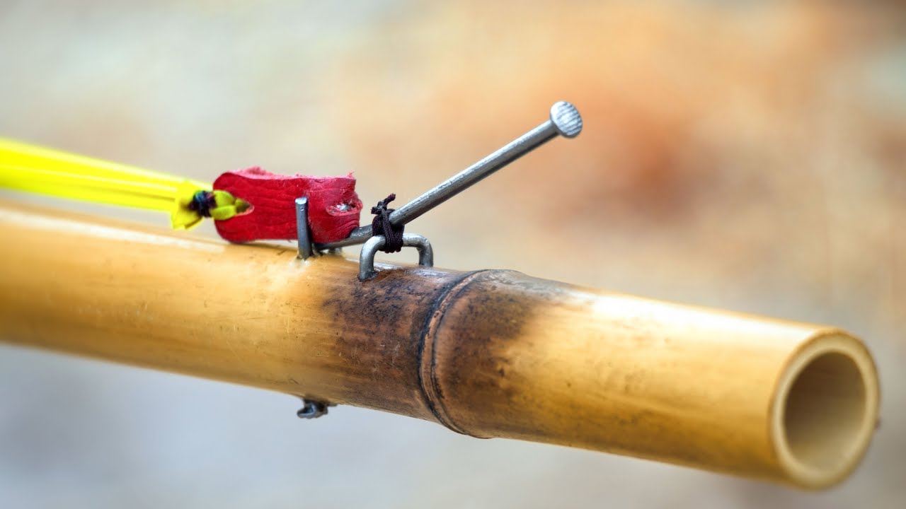 DIY Slingshot - Bamboo Nail Slingshot - YouTube