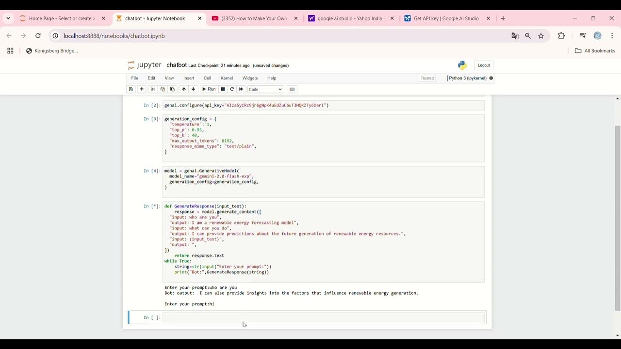 chatbot Jupyter Notebook Google Chrome 2025 01 22 20 41 12 - YouTube