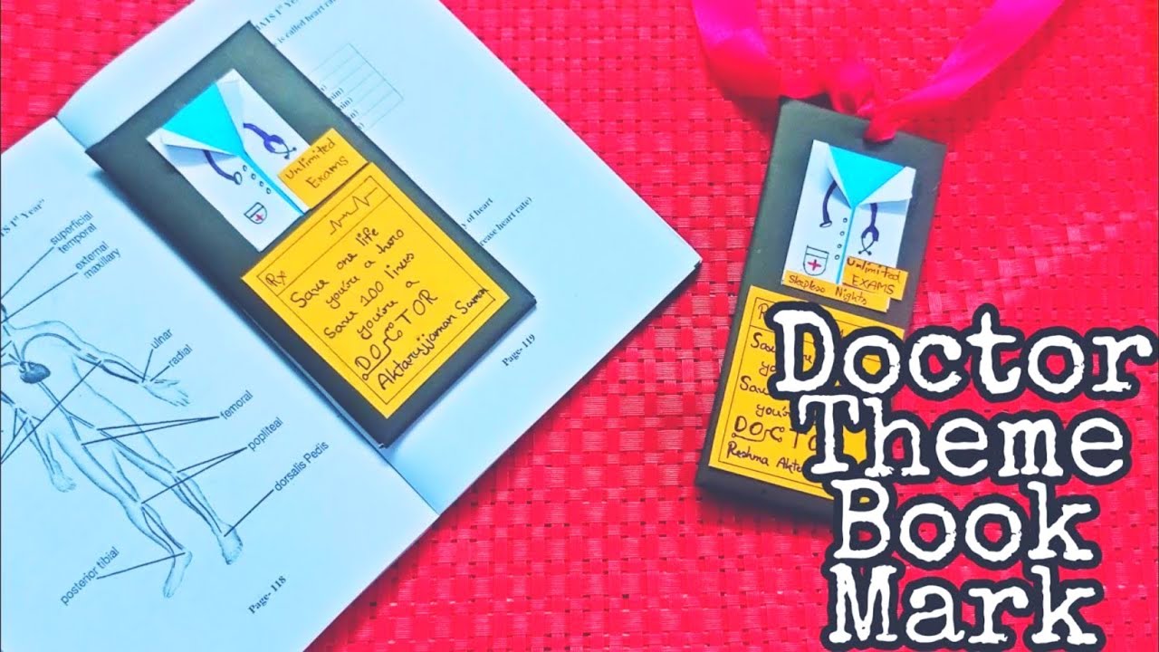 How To Make Paper Bookmarks Step By Step || Bookmark For Doctor ...