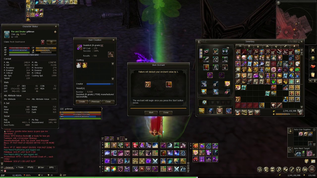 Lineage 2 Enchanting Aden cloak - Legendary to +20 - YouTube