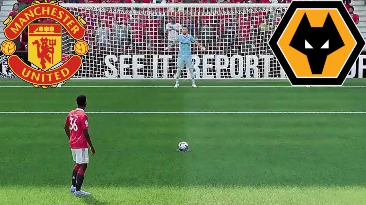 MANCHESTER UNITED x WOLVES Penalty CAMPEONATO INGLÊS GAMEPLAY FIFA 23 ...