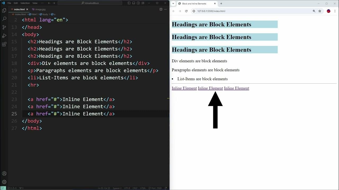 43. Block-level vs Inline-level elements - YouTube