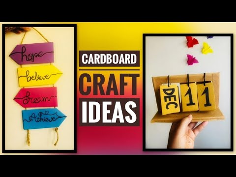 Cardboard Craft Ideas🎉|| DIY Calander || DIY Wall Hanging || - YouTube