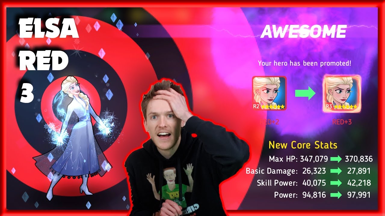 PROMOTING ELSA FROZEN 2 TO RED 3 (R3) - Disney Heroes Battle Mode - YouTube