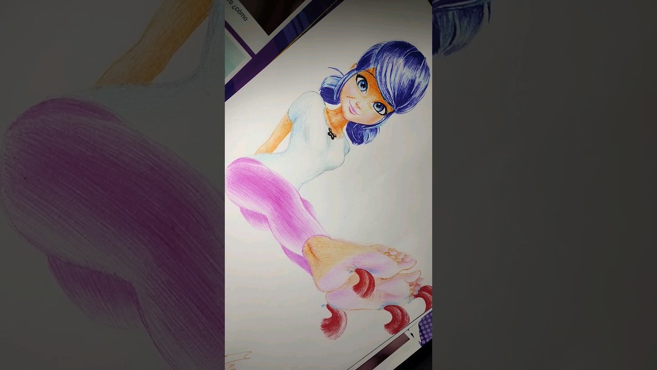 drawing new videogame Marinette feet soles licked licking tickle ...