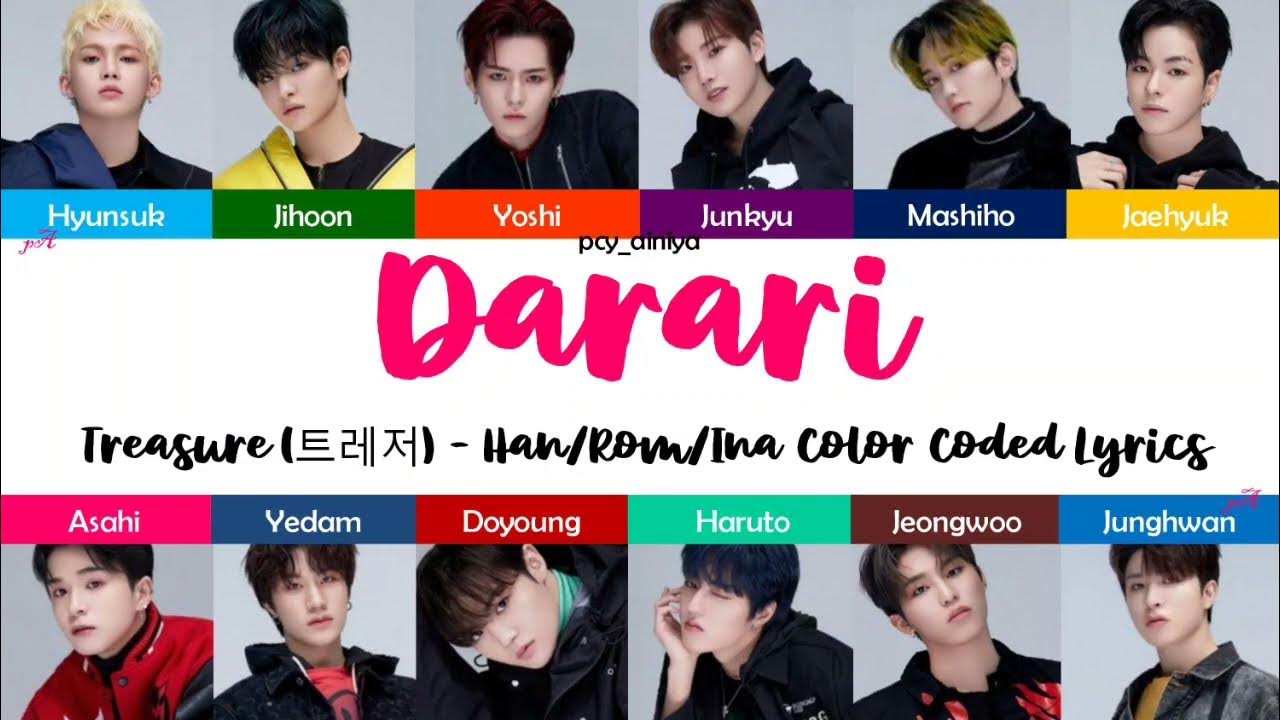 TREASURE (트레저) - DARARI (다라리) Han/Rom/Ina Color Coded Lyrics || Lirik Terjemahan Darari SUB INDO ...