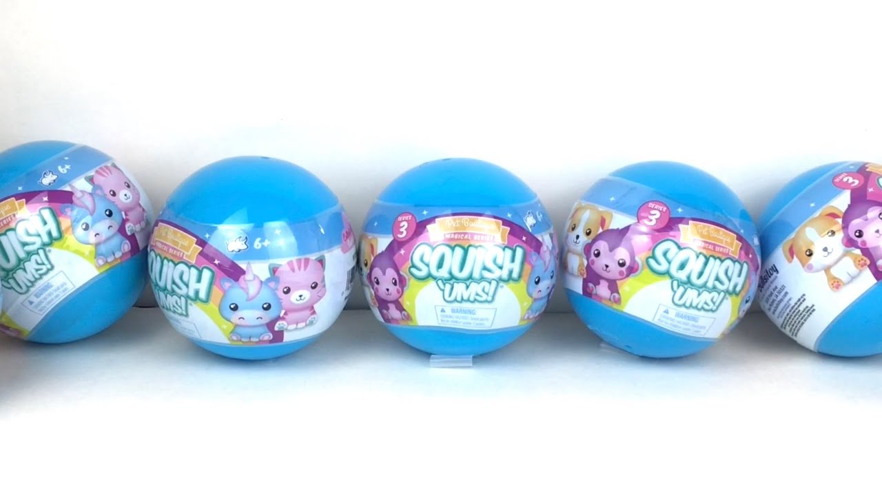 Squish Ums Squishies Series 3 Pet Boutique Squishy Surprise Capsule ...