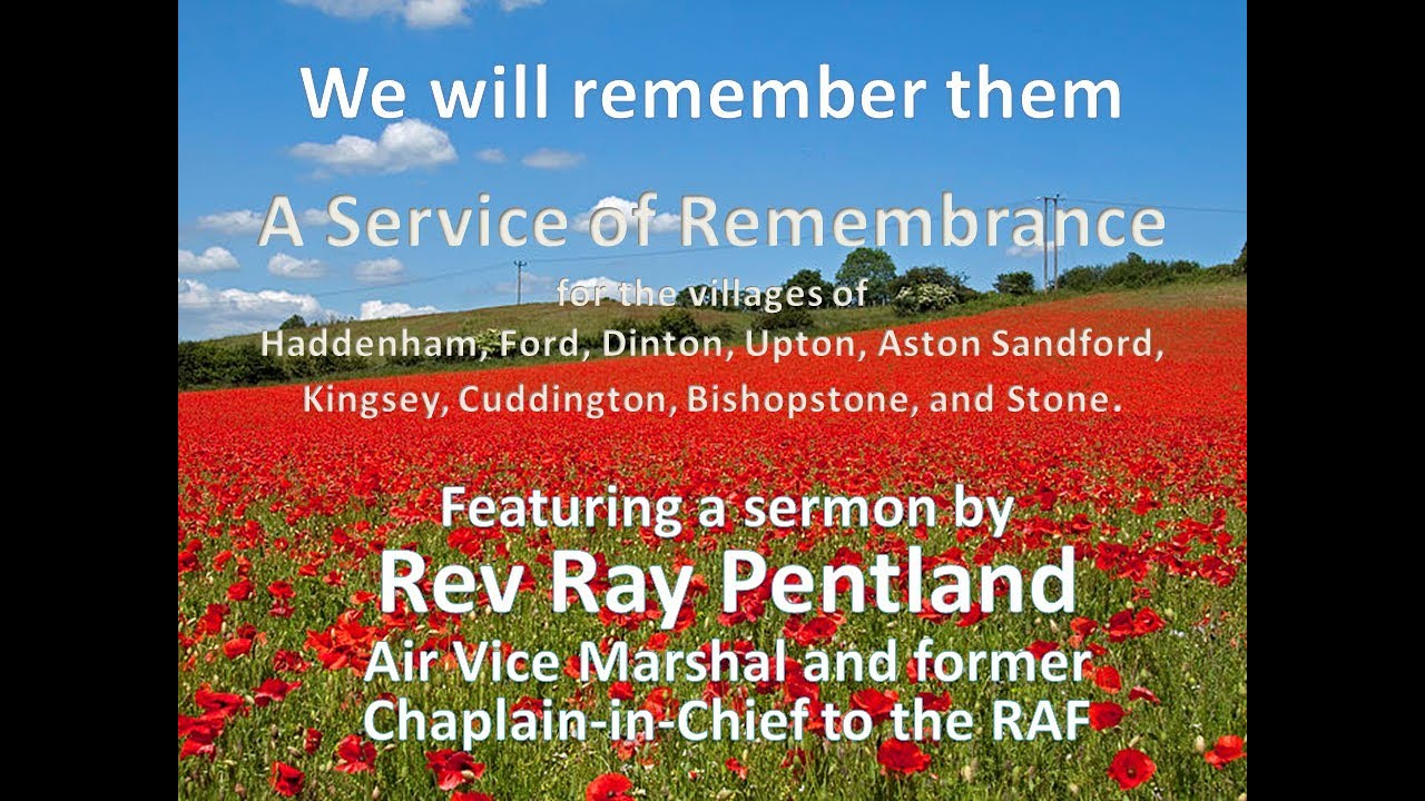 A Service of Remembrance 2020 for Haddenham, Cuddington, Aston Sandford ...