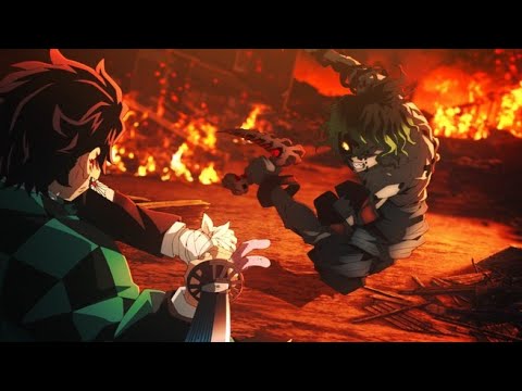 Uzui and Tanjiro vs Gyutaro fight scene demon slayer (kimetsu no Yaiba ...