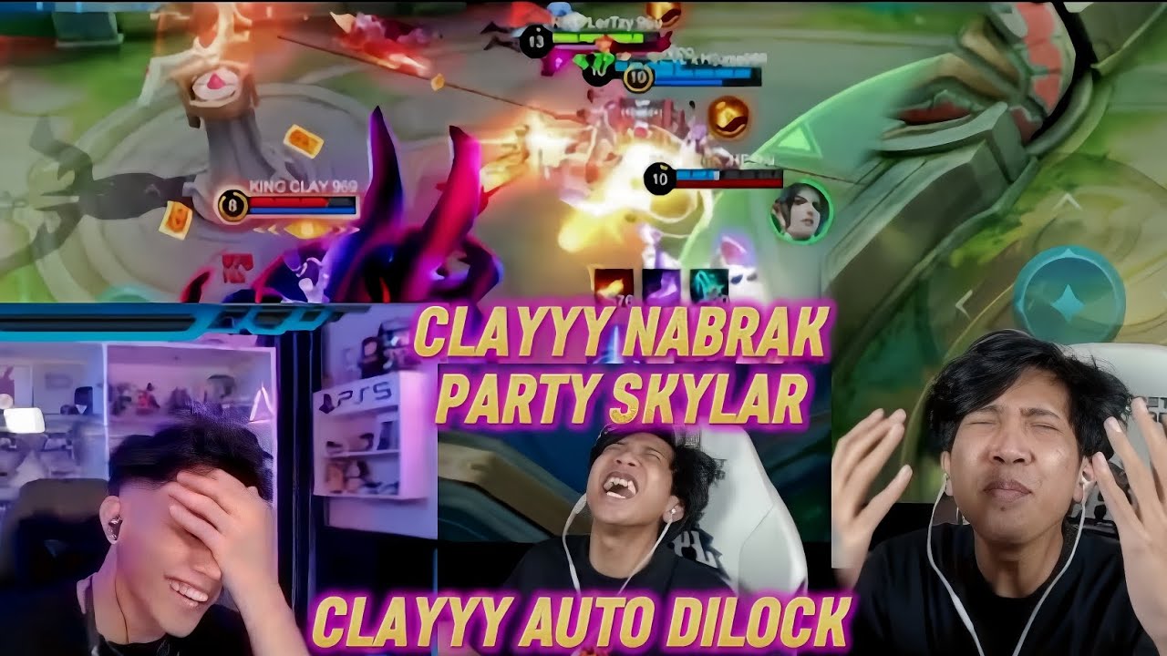 CLAYYY VS PARTY ANOMALI SKYLAR//Deden auto dilock sampai base - YouTube