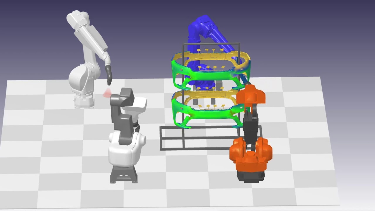 Demo Front Bumper Paint Robot - YouTube