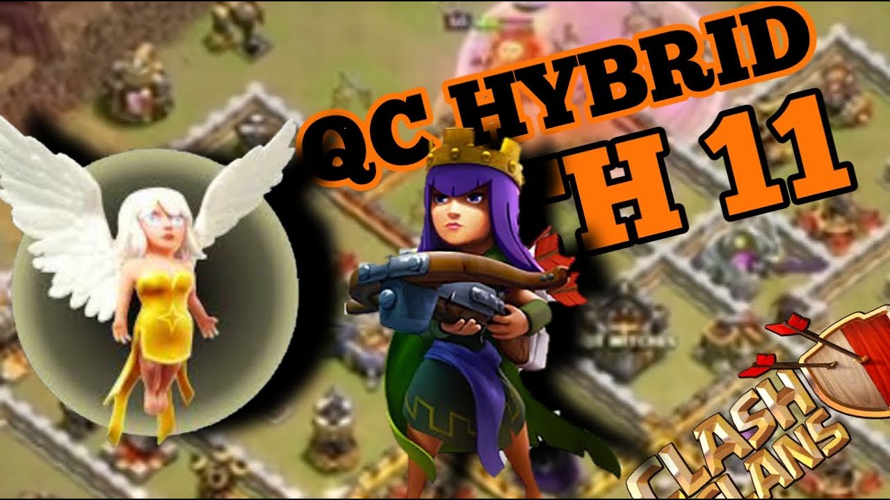 QC HYBRID | TH 11 GAMEPLAY #coc #supercell - YouTube
