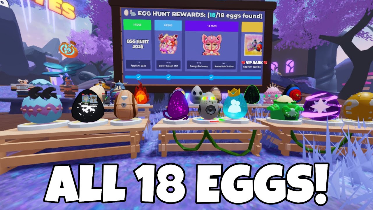 GETTING ALL 18 EASTER EGGS In Roblox Bedwars… - YouTube