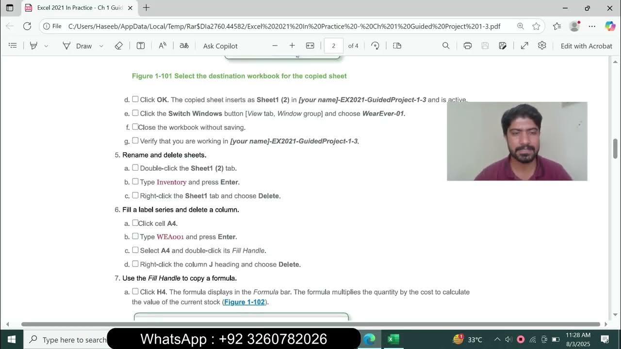 Excel 2021 In Practice - Ch 1 Guided Project 1-3 | Excel 2021 Ch1 Guided Project 1-3 | Guided ...
