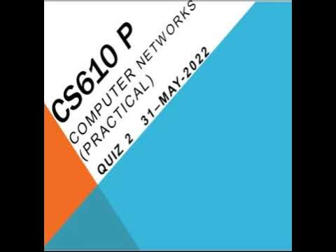 CS610 - Computer Network Quiz No 1 - YouTube