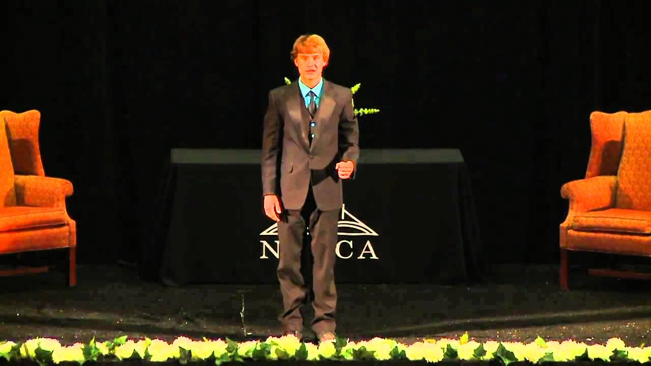NCFCA 1st Place Champion 2014 Micah Jeub - Humorous Interp - YouTube