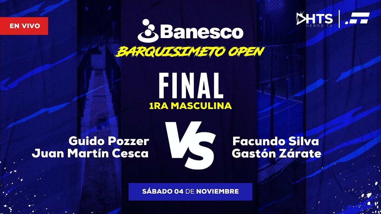FINAL 1RA MASC - Guido Pozzer/Juan Martín Cesca VS Facundo Silva/Gastón ...