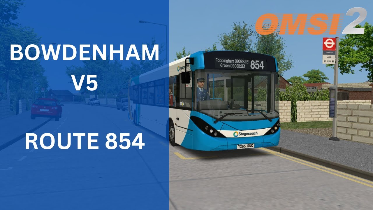 OMSI 2 | Bowdenham V5 | Route 854 E200 MMC - YouTube