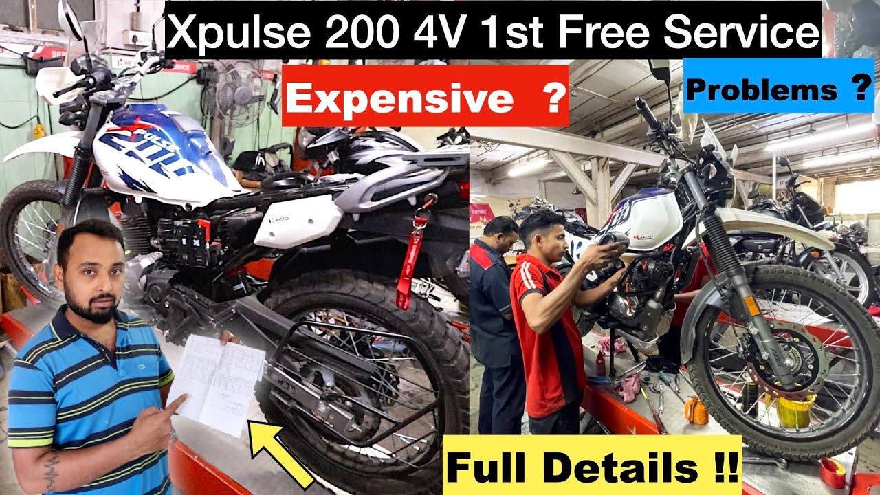HERO XPULSE 200 4V FIRST SERVICE EXPERIENCE | Actual COST & Details ...