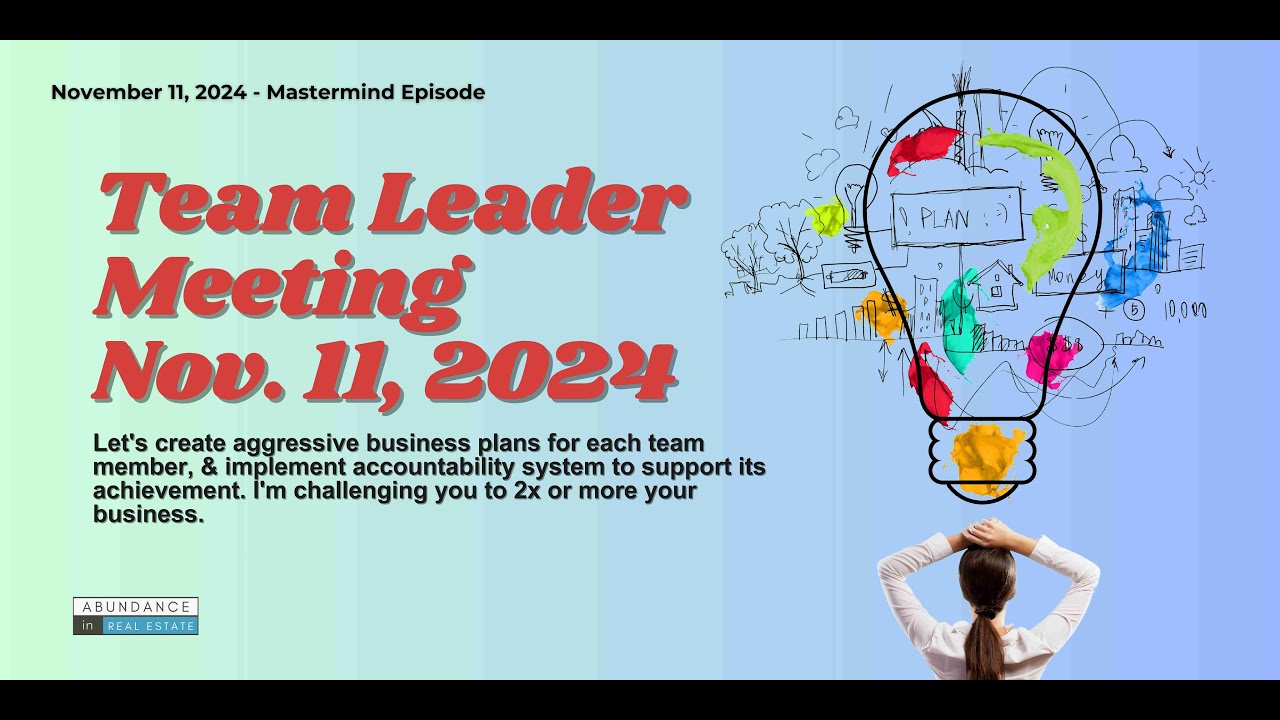 Team Leader Meeting - Nov. 11, 2024 - YouTube