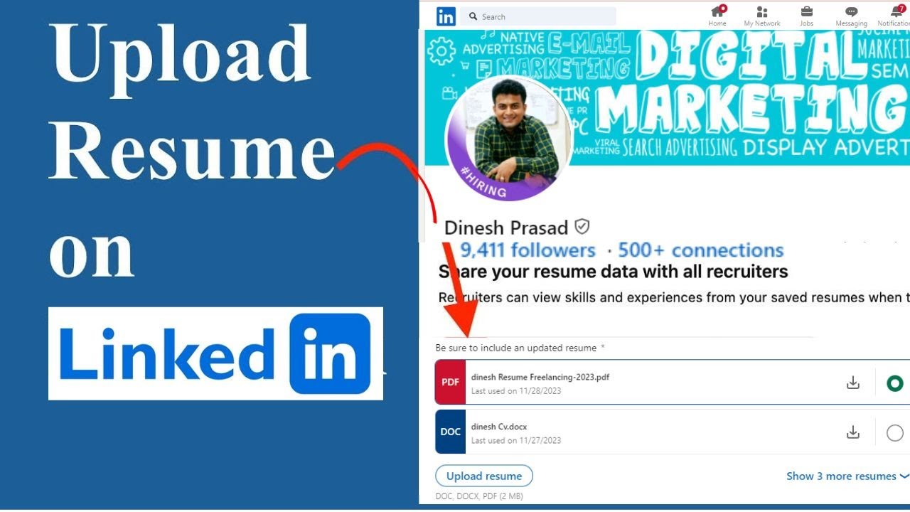 How to Upload Resume on LinkedIn 2024 | LinkedIn Resume Upload - Quick ...