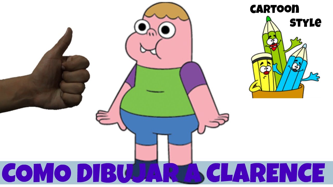Como Dibujar Clarence - How to Draw Clarence - Cartoon Style - YouTube