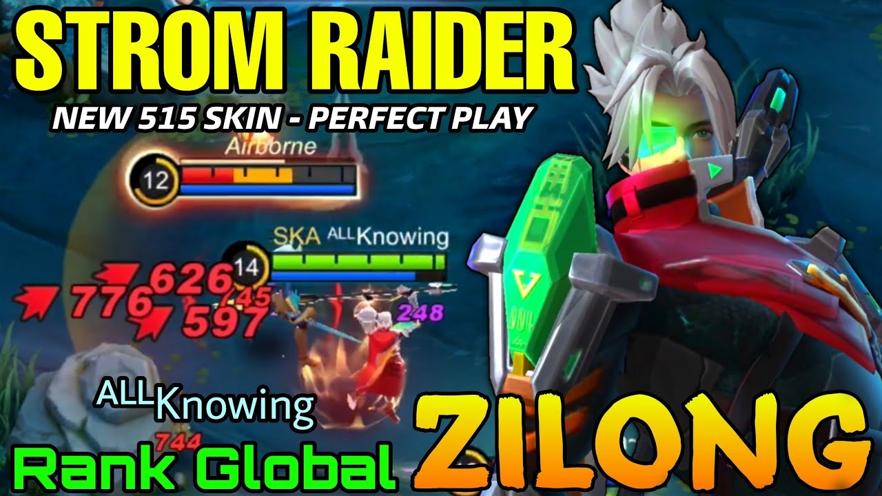Zilong Strom Raider 515 New Skin Perfect Play! - Top Global Zilong by ...