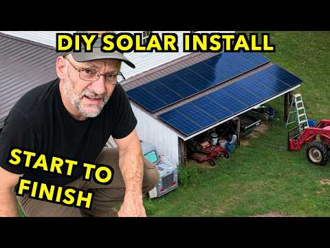 No-Nonsense Solar Install, Start To Finish: Rails, Panels, Inverter, Wiring, Testing.