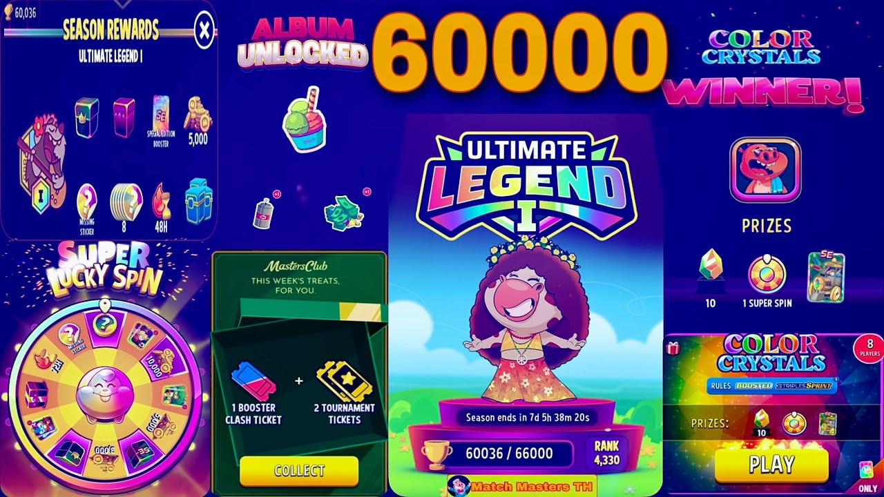 Match Masters 60000 Cup Color Crystals Tournament Free Prizes Super ...