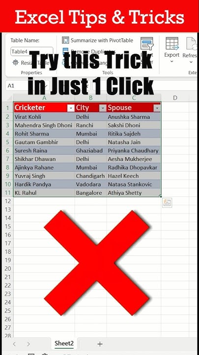 Insert Table on EXCEL in just 1 Click Excel Shortcuts🔥 #excel #exceltricks #excelshortcuts - YouTube