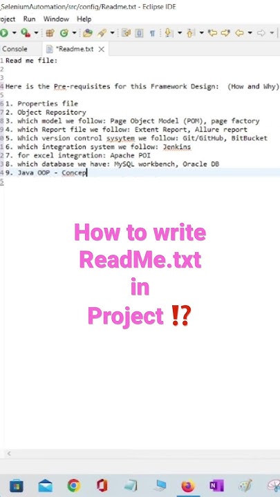 ReadMe.txt file in Project #shorts #project #file - YouTube