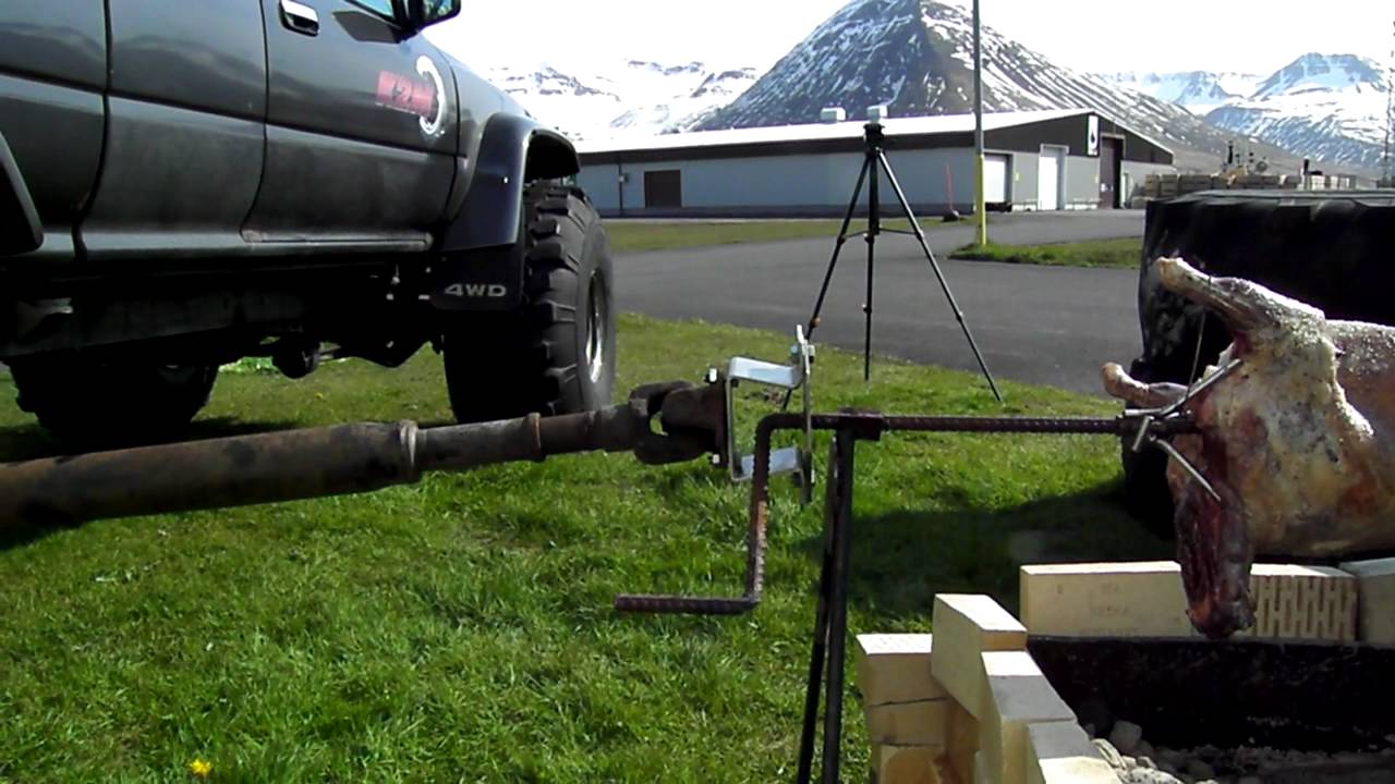 100 hp grilling machine ( Whole grilled lamb ) - YouTube