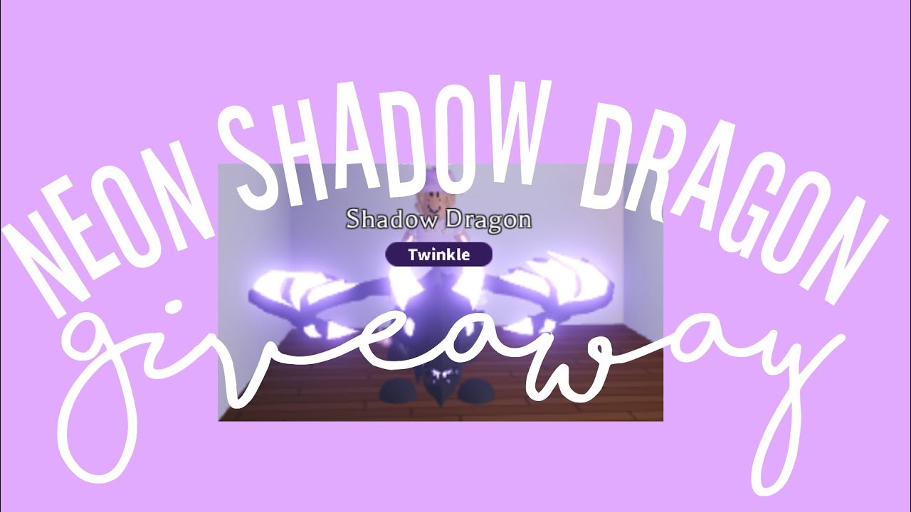 Neon Shadow Dragon Giveaway In Adopt Me! - YouTube