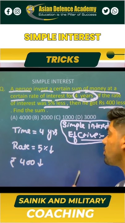 Simple Interest Short Trick - Part 2 || Simple Interest - YouTube
