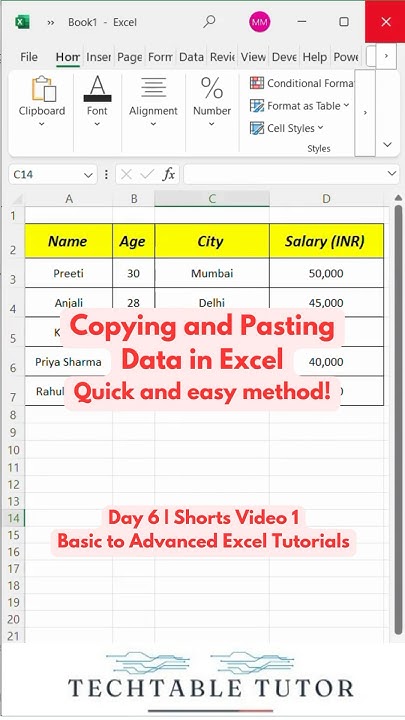 Excel Basics: Copy & Paste in Excel in Seconds! 📋 | Day 6, Video 1 #excel #excelshorts - YouTube