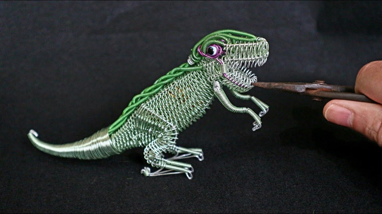 Making A TYRANNOSAURUS REX With Aluminium Wire | DIY - YouTube