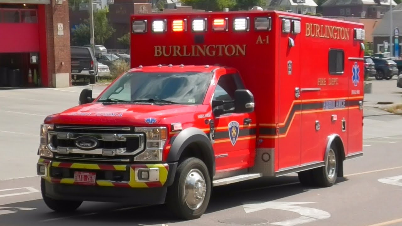 Burlington, VT Fire Department Ambulance 1 Responding - YouTube