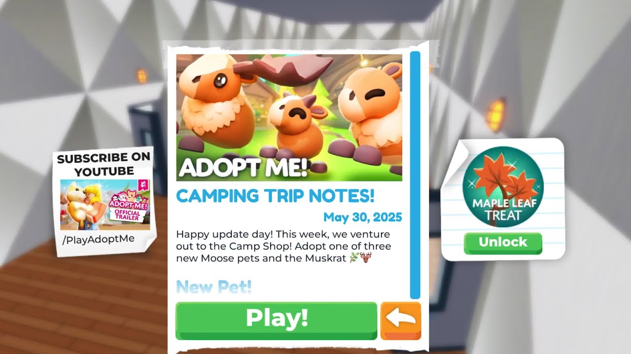 Camp Shop Refresh 2025 + Maple Leaf Treat Update in Adopt Me Roblox ...