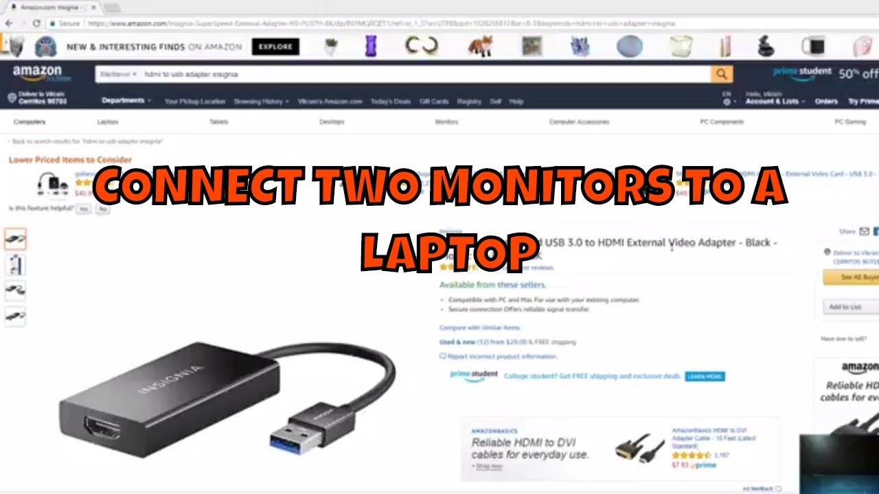 Connect Two Monitors To A Laptop 2019 YouTube connect-two-monitors-to-a-laptop-2019-youtube