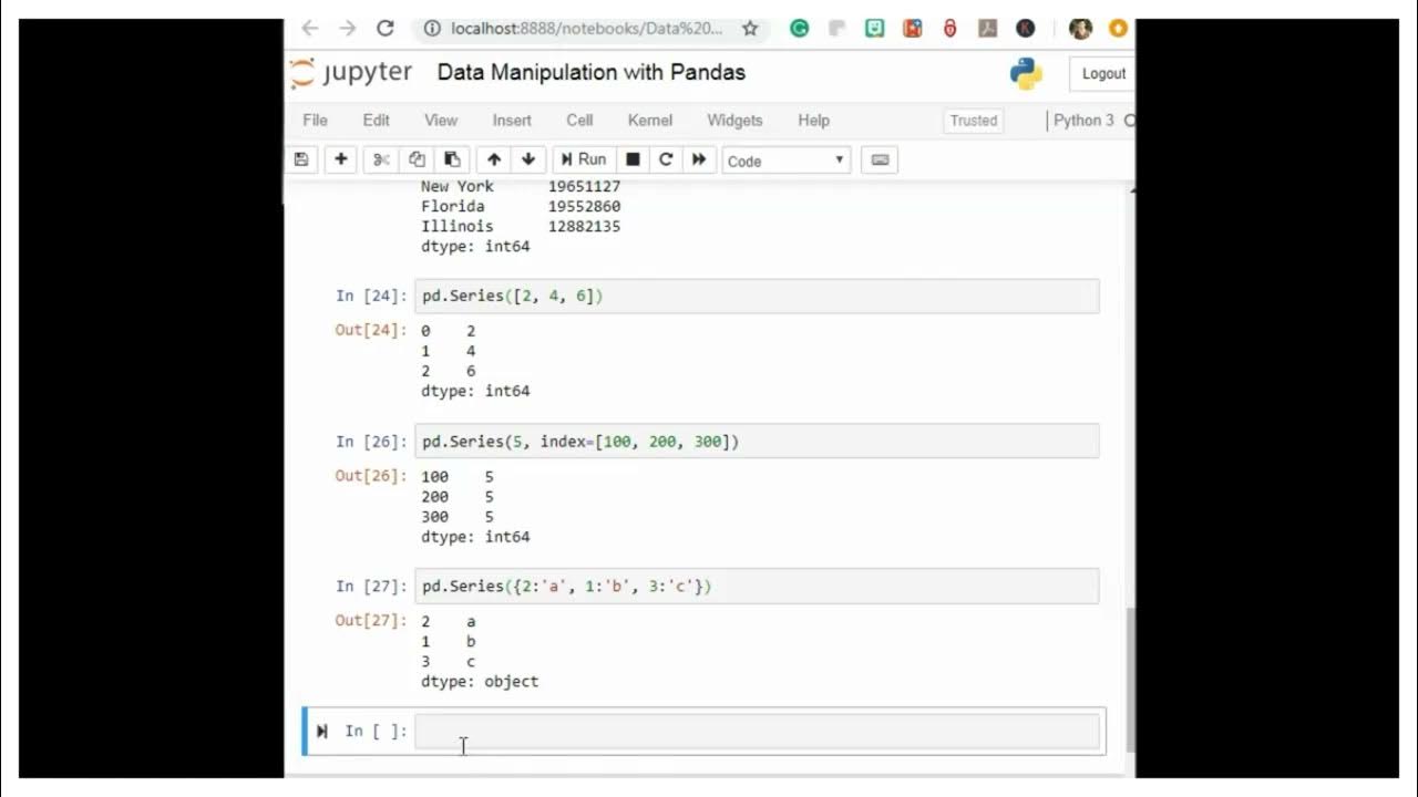 Constructing Series Objects || Python Tutorial || Pandas|| Data Science || Machine Learning ...