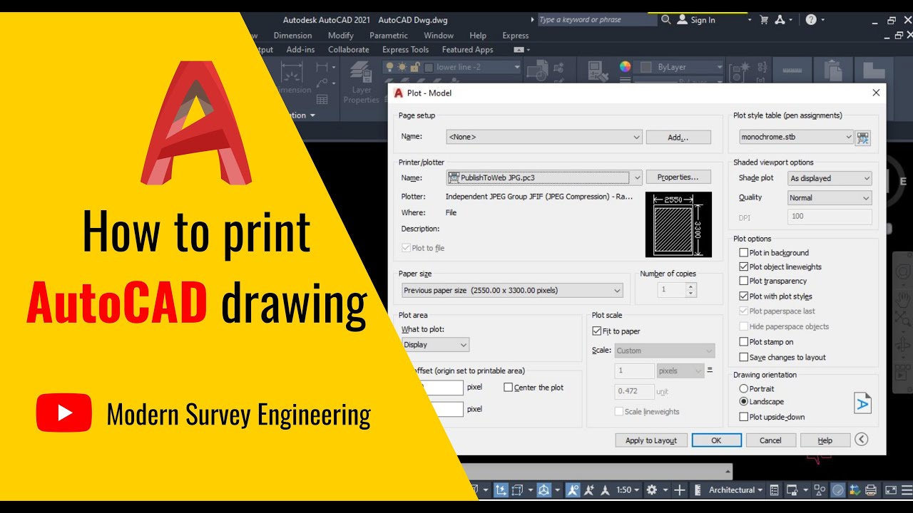 How To Print AutoCAD Drawing YouTube How To Print AutoCAD Drawing YouTube