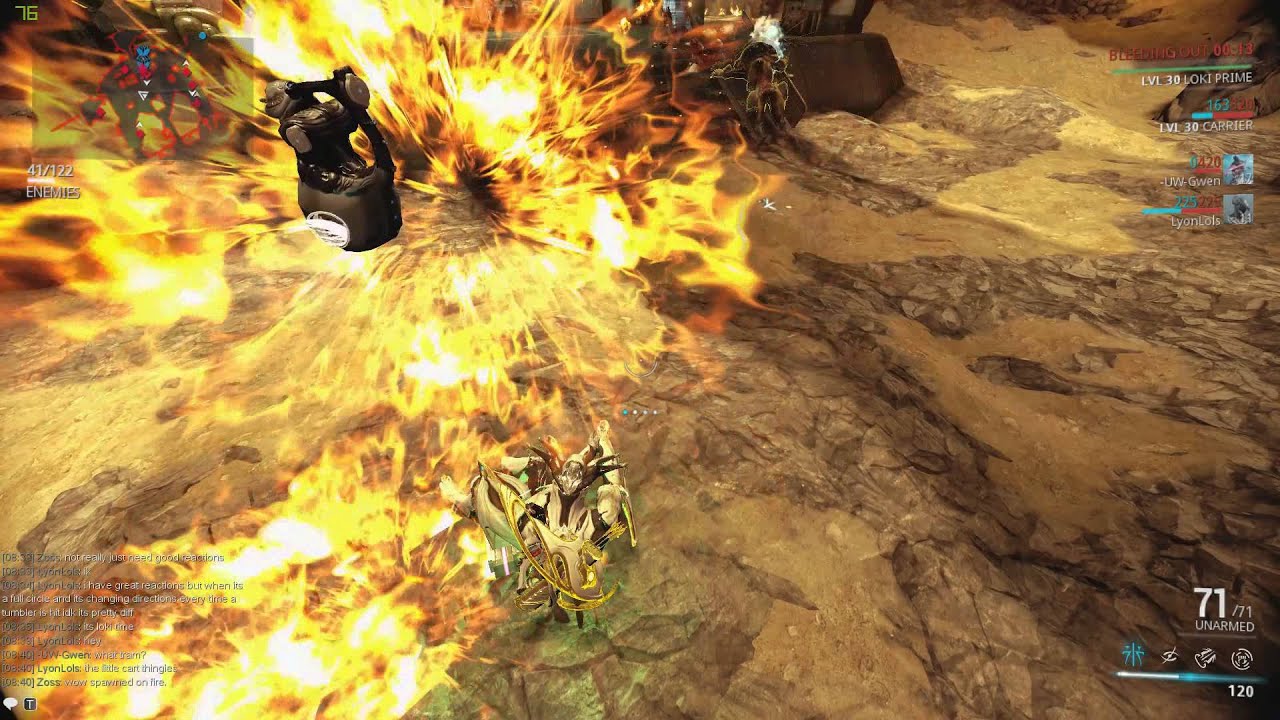 Warframe - Spawning in fire - YouTube