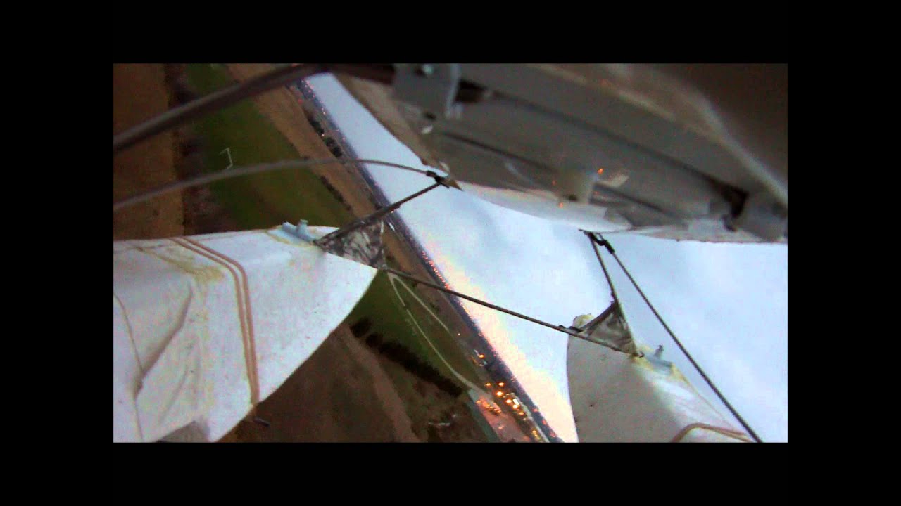 Apprentice s 15e maiden fligth with floats on grass - YouTube