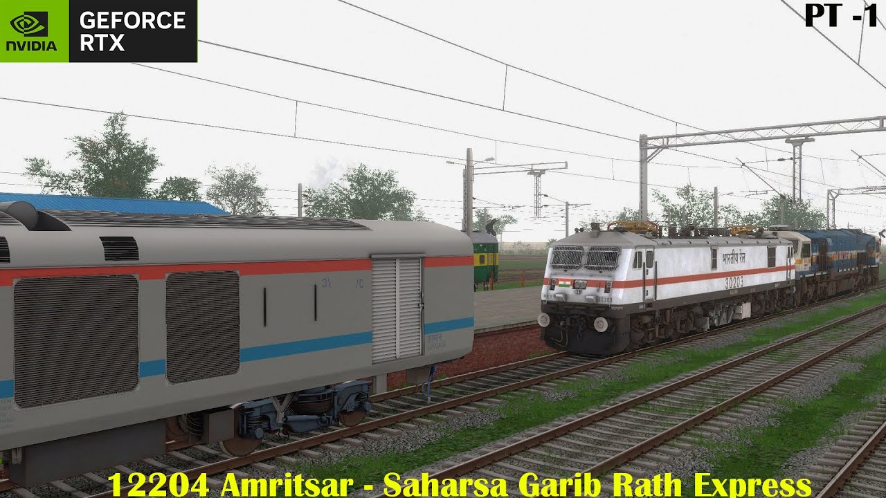12204 Garib Rath Express 3AC | TRAIN SIMULATOR | BUMPY RAILROAD ...