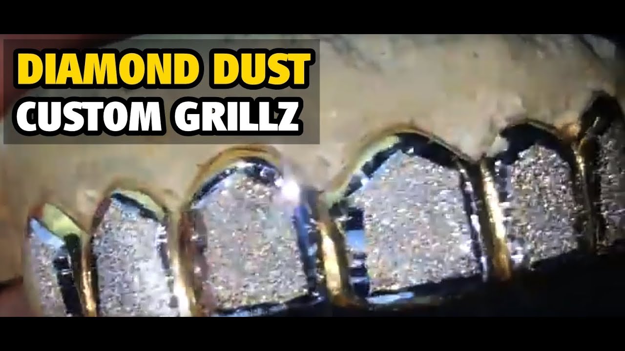 Diamond Dust 2-Tone Custom Gold Teeth Grillz! - BlingCartel.com - YouTube