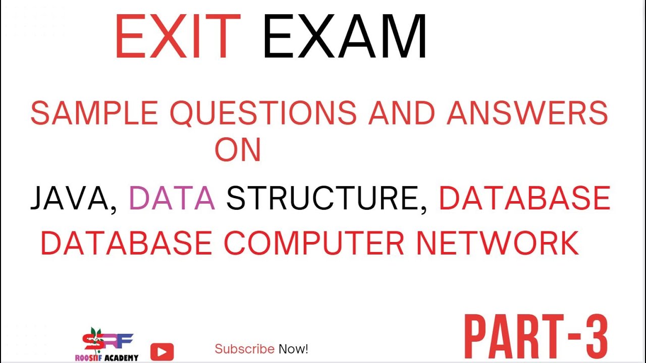 Part:3 Exit Exam Sample Questions and Answers - YouTube