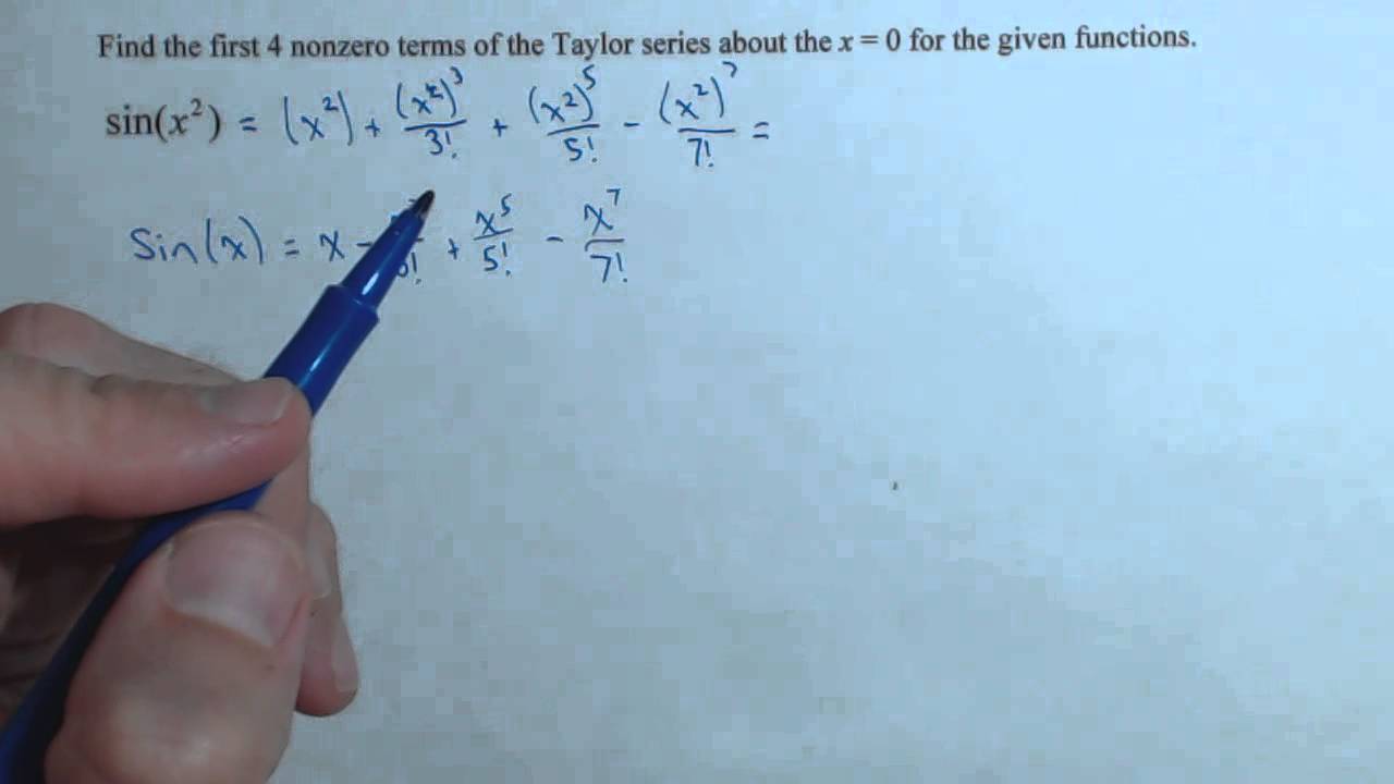 First Four Non Zero Terms Of Taylor Series For Sin Of X Squared Ch8R 2b First Four Non Zero Terms Of Taylor Series For Sin Of X Squared Ch8R 2b