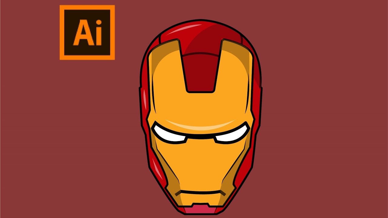 Ironman Face Vector