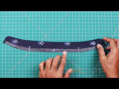 How to Sew a Saree Blouse Neckband - Part 2 | DIY Saree Blouse Tutorial - YouTube