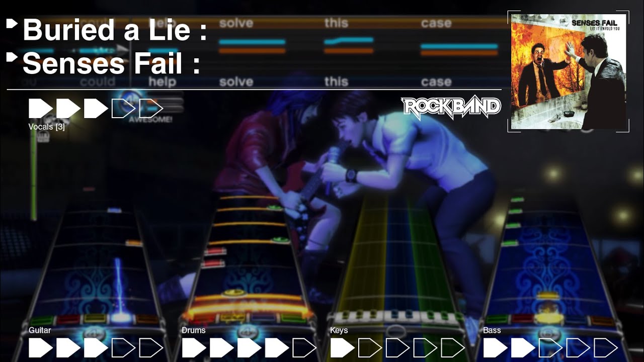 SENSES FAIL : buried a lie [ rock band 3 custom ] - YouTube